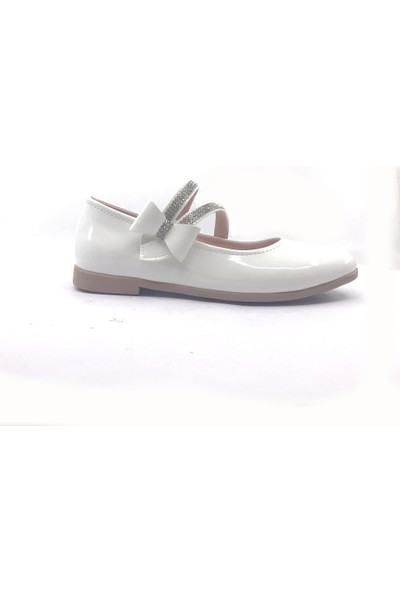 Ayakkabımood 3339 Beyaz Kız Çocuk Babet Ayakkabı