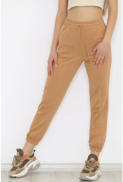 Çımalı Eşofman Altı Sütlükahve