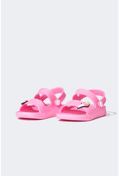 DeFacto Kız Çocuk Dondurma Desenli Tek Bantlı Sandalet U5763A622SM