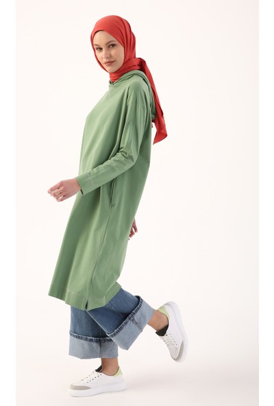 ALLDAY Oversize Kapüşonlu Örme Tunik