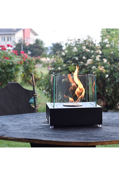 Biofiretr Elegance Büyük Boy Bioethanol Masaüstü Şömine (Bacasız Şömine)