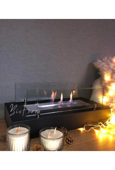 Biofiretr Art Design Bioethanol Şömine Siyah (Bacasız Şömine)