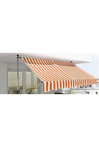 Evinizin Atolyesi Teleskopik Tente Turuncu Beyaz 300 x 150 cm