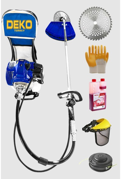 Deko Turbo Motor 2zamanlı Sırt Tipi Tırpan Makinesi Çayır Ot Çalı Çim Biçme 63CC 7.9hp +Disk Eldiven Yağ Deko Turbo Motor 2zamanlı Sırt Tipi Tırpan Makinesi Çayır Ot Çalı Çim Biçme 63CC 7.9hp +Disk Eldiven Yağ