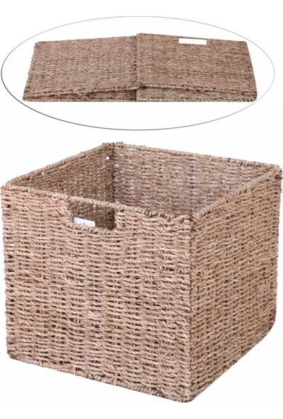 Queens Kitchen Bambu Rattan El Örmesi Kare Katlanır Sepet Queens Kitchen Bambu Rattan El Örmesi Kare Katlanır Sepet