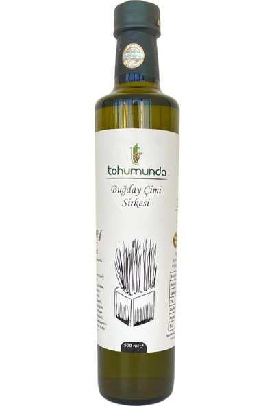 Tohumunda Buğday Çimi Sirkesi [500 Ml] (Katkısız, Doğal Fermente Canlı Sirke)