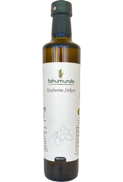 Tohumunda Kuşburnu Sirkesi [500 Ml] (Katkısız, Doğal Fermente Canlı Sirke)