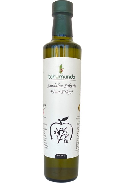 Tohumunda Sandaloz Sakızlı Elma Sirkesi [500 Ml] (Katkısız, Doğal Fermente Canlı Sirke)