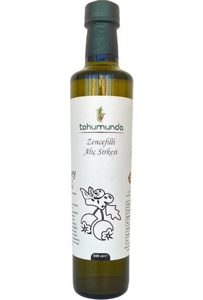 Tohumunda Zencefilli Alıç Sirkesi [500 Ml] (Katkısız, Doğal Fermente Canlı Sirke)