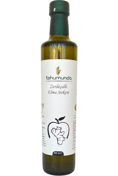 Tohumunda Zerdeçallı Elma Sirkesi [500 Ml] (Katkısız, Doğal Fermente Canlı Sirke)