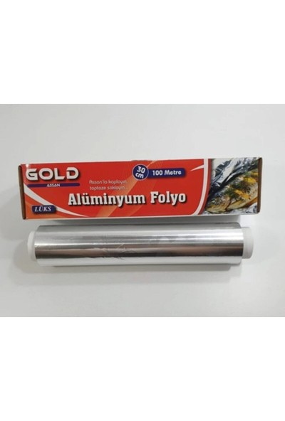 Gold Assan Alüminyum Folyo 30CM x 100M Kutulu Folyo GOLDFLYO30X100M Aliminyum Folyo Gold Assan Alüminyum Folyo 30CM x 100M Kutulu Folyo GOLDFLYO30X100M Aliminyum Folyo