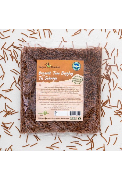 İlaçsız Market Organik Tam Buğday Tel Şehriye / 500 gr