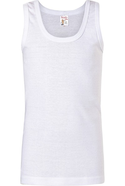 Namaldı 6 Adet Beyaz Renk Ribana Çocuk Atlet Namaldı 6 Adet Beyaz Renk Ribana Çocuk Atlet