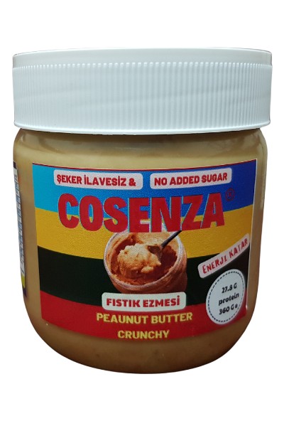 Cosenza Fıstık Ezmesi Crunchy Şeker İlavesiz 360 gr