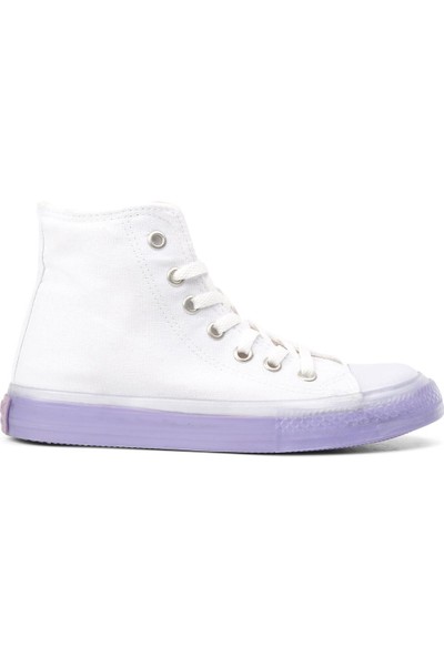 Walkway Beyaz-Mor Kadın Bilek Boy Spor Ayakkabı