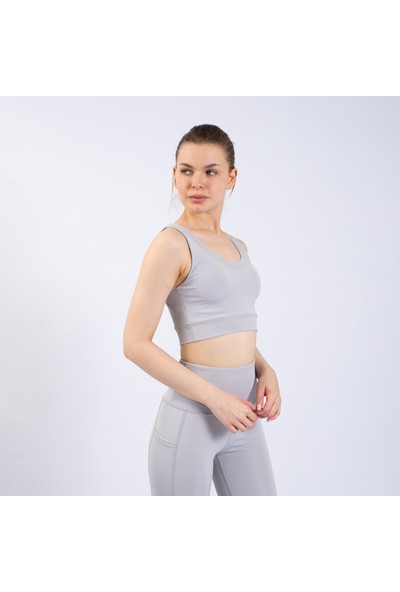 The Step Sports Snc Kadın Gümüş Gri Crop Spor Büstiyer The Step Sports Snc Kadın Gümüş Gri Crop Spor Büstiyer