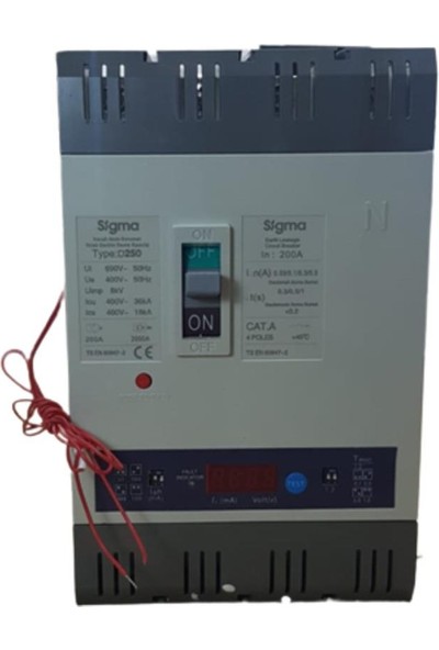 4X200A 36KA A.bobinli K.akımlı T.m.şalter Sigma 4X200A 36KA A.bobinli K.akımlı T.m.şalter Sigma
