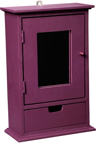 Ahşap Mdf Anahtarlık Dolabı - Anahtarlık Kutusu Lila