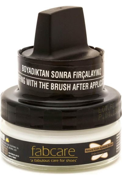 Fabcare Cam Kavanoz Naturel Krem Deri Ayakkabı Boyası