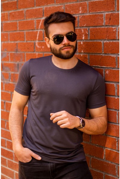 Azıcık Akıllı Füme Basic Rahat Ince Petek Kumaş Erkek Spor Tshirt 22ETSHPORT Azıcık Akıllı Füme Basic Rahat Ince Petek Kumaş Erkek Spor Tshirt 22ETSHPORT