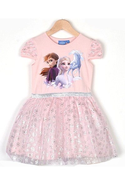 Magu Kız Çocuk Pembe Elsa Anna Elbise Magu Kız Çocuk Pembe Elsa Anna Elbise