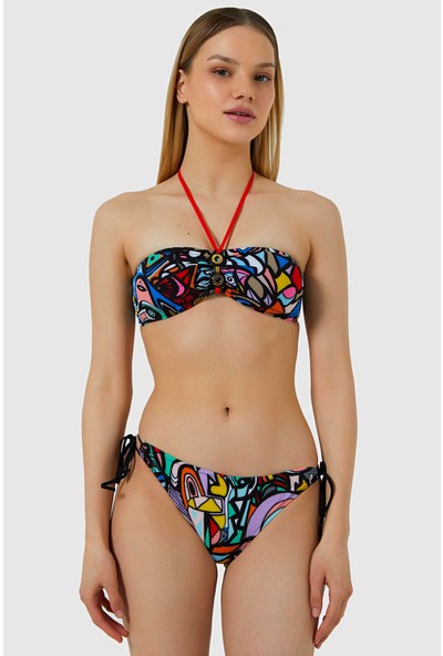 Ayyıldız 5526 Graffiti Straplez Bikini Takımı Ayyıldız 5526 Graffiti Straplez Bikini Takımı