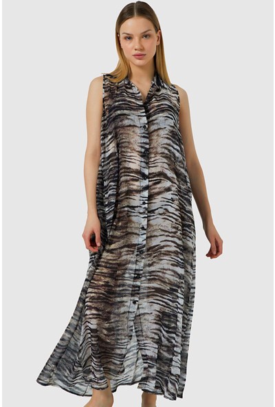 Ayyıldız 5816 Siyah Plaj Elbisesi