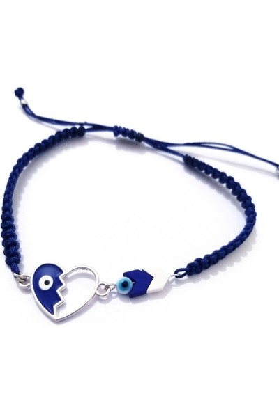 Funny Takı Minik Nazar Boncuklu Mat Hematit Taşlı Kırık Kalp Görünümlü Bileklik Funny Takı Minik Nazar Boncuklu Mat Hematit Taşlı Kırık Kalp Görünümlü Bileklik