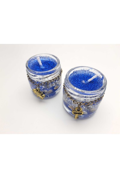 Be Beauty Saks Mavisi Simli Kavanoz Mum (2 Adet)