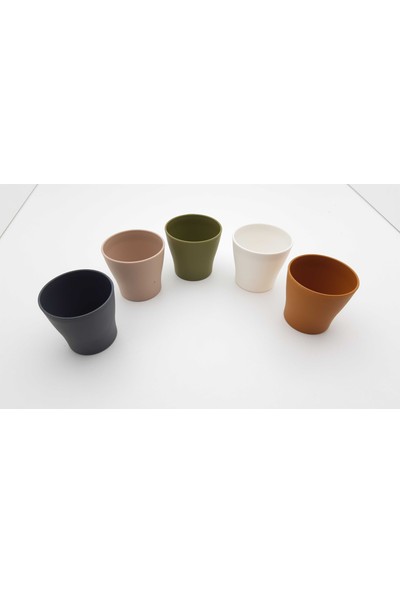 Be Beauty Plastik Düz Tekli Sukulent ve Kaktüs Saksısı 6x6 cm 5 Adet