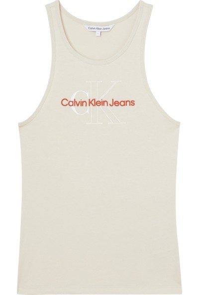 Calvin Klein J20J218253ACF Yuvarlak Yaka Normal Kalıp Bej Kadın Atlet Calvin Klein J20J218253ACF Yuvarlak Yaka Normal Kalıp Bej Kadın Atlet
