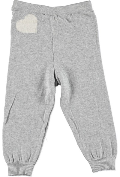 Efgima Baby Kış Kız Bebek Kalp Desenli Triko Tek Alt