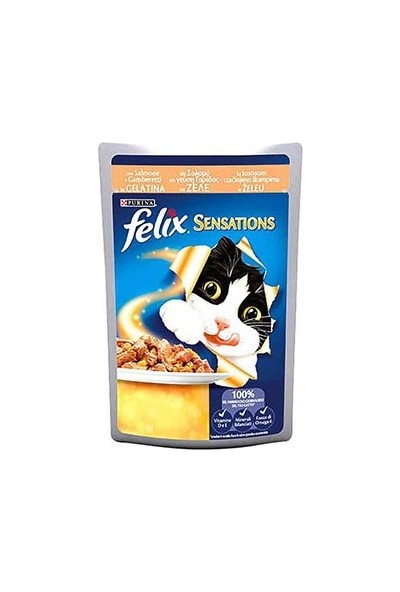 Felix Sensation Somon & Karidesli Kedi Yaş Mama 85 gr x 26 Adet Felix Sensation Somon & Karidesli Kedi Yaş Mama 85 gr x 26 Adet