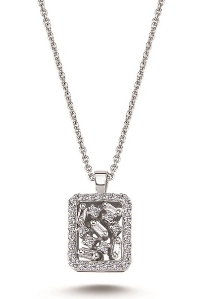 Livia 14 Ayar 0,23 Karat Baget Pırlanta Kolye Livia 14 Ayar 0,23 Karat Baget Pırlanta Kolye