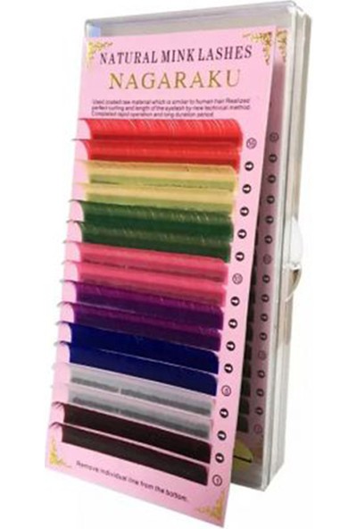 Nagaraku 0.07 D 13MM Renkli Ipek Kirpik Nagaraku 0.07 D 13MM Renkli Ipek Kirpik