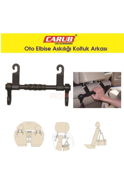 Lisinya Carub Pratik Oto Koltuk Arkası Plastik Elbise Askılığı