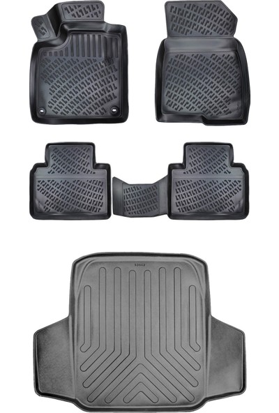 Bizymo Honda Accord Sedan 2018+ 3D Paspas ve Bagaj Havuzu Seti Bizymo