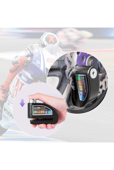 Motosiklet Alarmlı Çelik Disk Kilidi Yüksek Sesli ve Hatırlatma Kablo ile Pil Hediye Motosiklet Alarmlı Çelik Disk Kilidi Yüksek Sesli ve Hatırlatma Kablo ile Pil Hediye