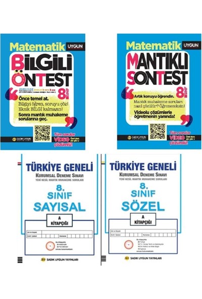 Sadık Uygun 8.sınıf Lgs Bilgili Ön Test - Mantıklı Son Test (2 Kitap + Kurumsal Deneme Sınavı) Sadık Uygun 8.sınıf Lgs Bilgili Ön Test - Mantıklı Son Test (2 Kitap + Kurumsal Deneme Sınavı)