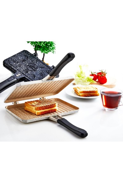 Doremcy Adil Şık Iç Dış Granit Döküm El Tost Makinası, Granit Ultra Lüks Ocak Üstü Tost Doremcy Adil Şık Iç Dış Granit Döküm El Tost Makinası, Granit Ultra Lüks Ocak Üstü Tost