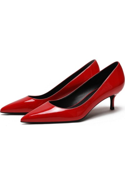 Picky Rose, Kırmızı Rugan 5cm Topuk Stiletto Picky Rose, Kırmızı Rugan 5cm Topuk Stiletto