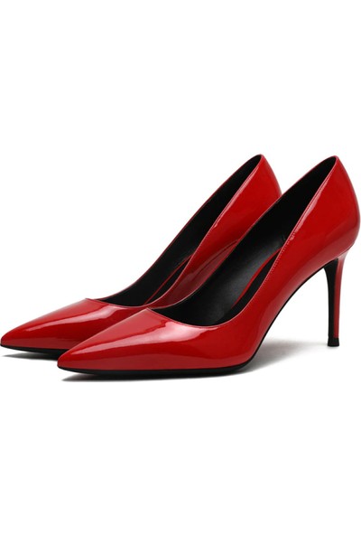 Picky Rose, Kırmızı Rugan 7cm Topuk Stiletto Picky Rose, Kırmızı Rugan 7cm Topuk Stiletto