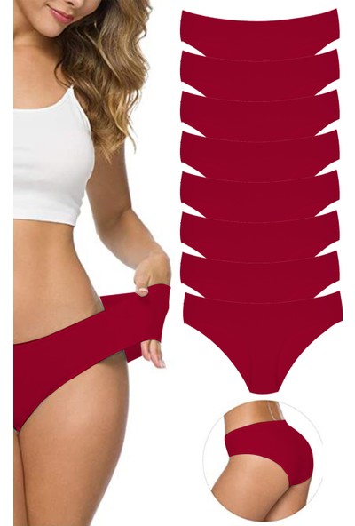 Royaleks 8 Adet Kadın Dikişsiz Lazer Kesim Esnek Iz Yapmayan Külot Bordo Royaleks 8 Adet Kadın Dikişsiz Lazer Kesim Esnek Iz Yapmayan Külot Bordo
