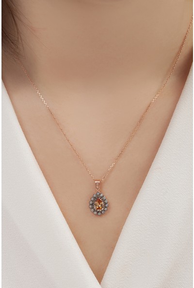 Tmec Takı Kadın Gümüş Kolye Modeli Damla