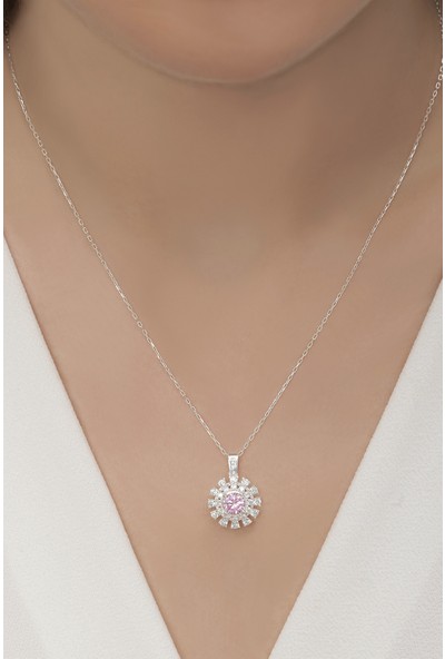 Kadın Gümüş Kolye Modeli Süzme