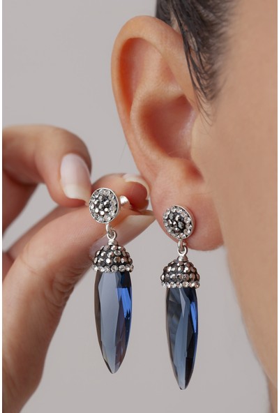 Tmec Takı El Işçilikli Damla Tasarım Sallantılı Gümüş Küpe Tmec Takı El Işçilikli Damla Tasarım Sallantılı Gümüş Küpe