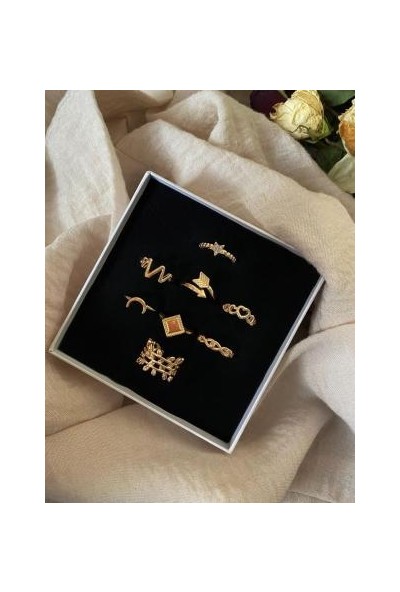 Lavinia Jewelry Sophia Yüzük Seti (8ADET)