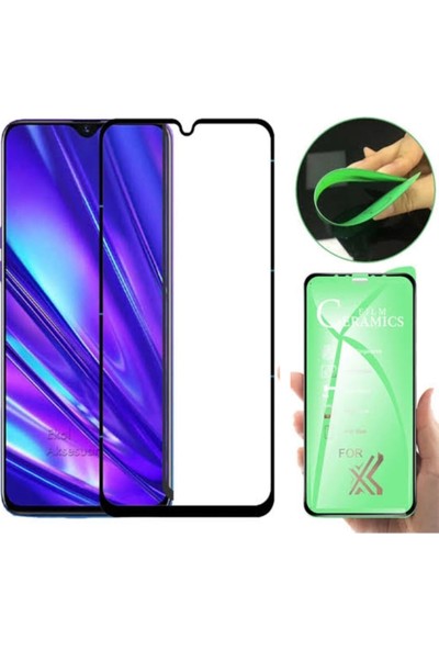 Teknoparkta Oppo A15S Ekran Koruyucu Seramik Nano Cam Esnek Tam Full Kaplayan Kırılmaz