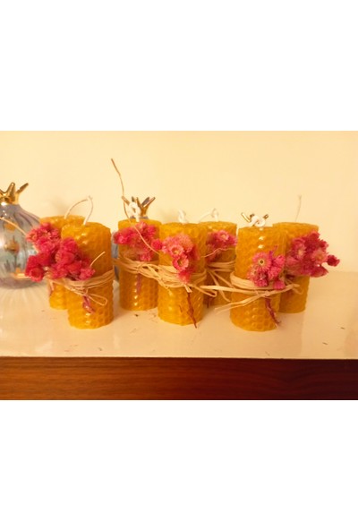 Lumanari Store 4'lü Set Saf Balmumu Mum 7x3 cm Sütun Petek Mumlar El Yapımı Tabak Hediyeli Lumanari Store 4'lü Set Saf Balmumu Mum 7x3 cm Sütun Petek Mumlar El Yapımı Tabak Hediyeli