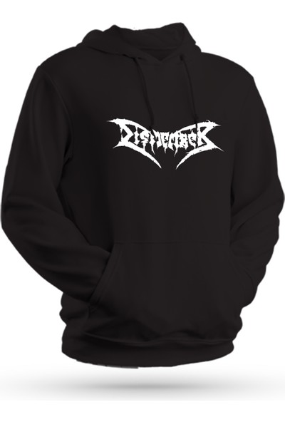 Creatsh Dismember Baskılı Siyah Kapüşonlu Sweatshirt